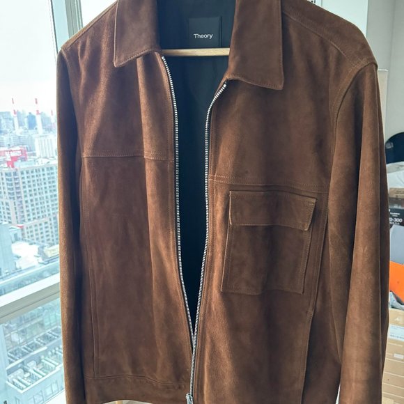 Theory | Jackets & Coats | Theory Mens Jamie Suede Jacket In Brown M 6 ...